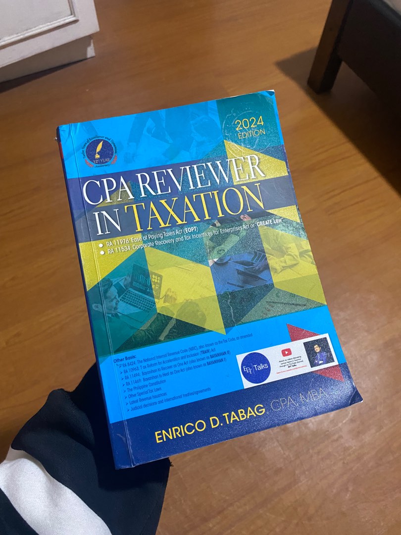 CPA Reviewer in Taxation by Tabag (2024 Edition), Hobbies & Toys, Books ...