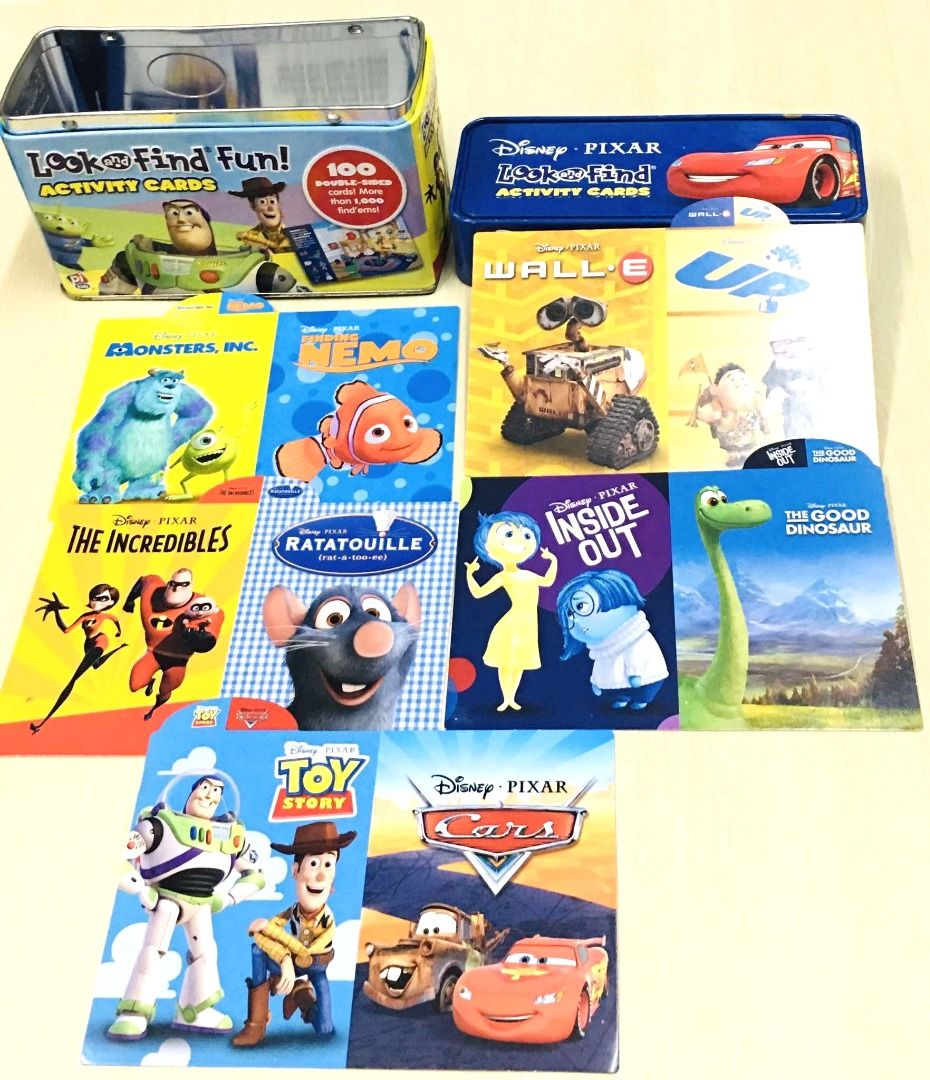 Disney Pixar Look and Find Activity Fun Cards (More than 1000 Items to ...