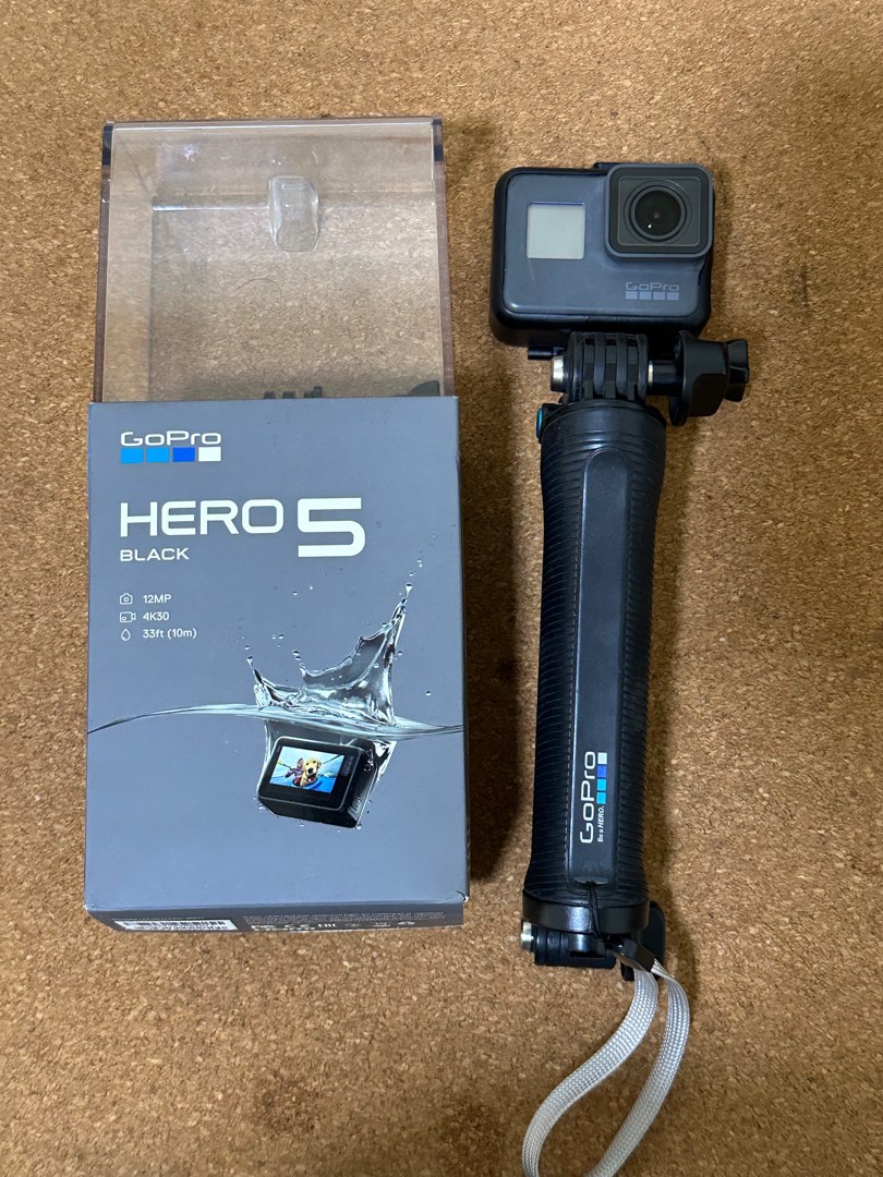 GoPro Hero 5 with 3-way Tri-pod, Photography, Cameras on Carousell