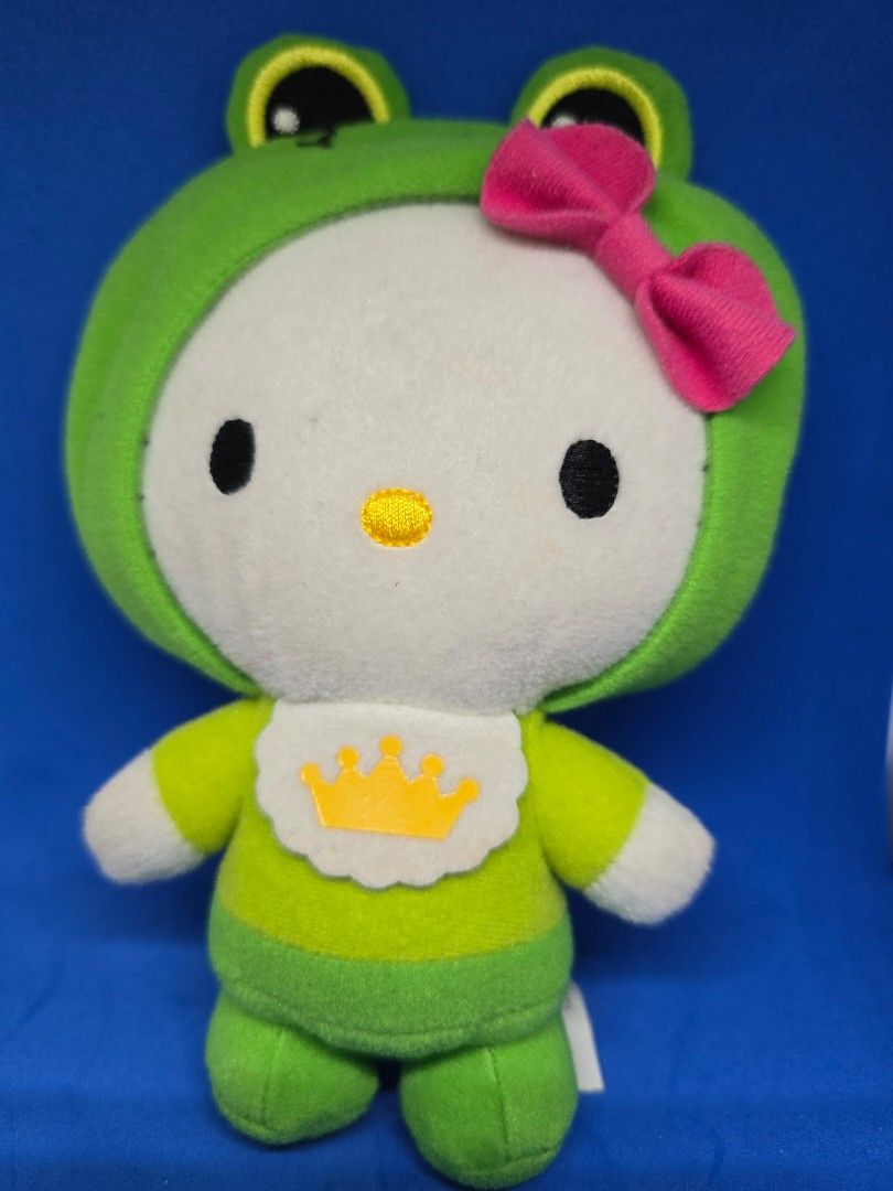 Hello Kitty frog plushie, Hobbies & Toys, Toys & Games on Carousell