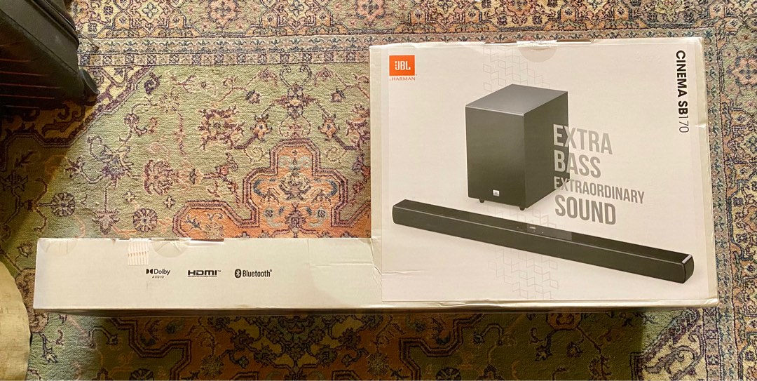 JBL Cinema Speaker SB170 2.1 Channel Soundbar with Wireless Subwoofer ...