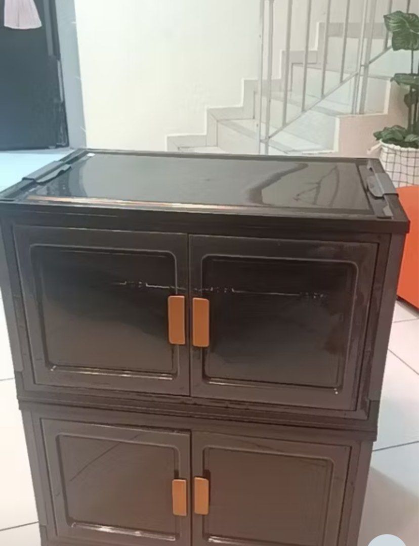 Kabinet Almari Plastik / Plastic Storage Cabinet Box, Furniture & Home ...