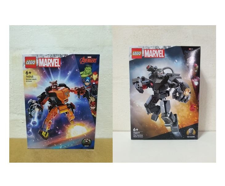 LEGO 76243 Rocket Mech Armor / 76277 Avengers War Machine Mech Armor ...