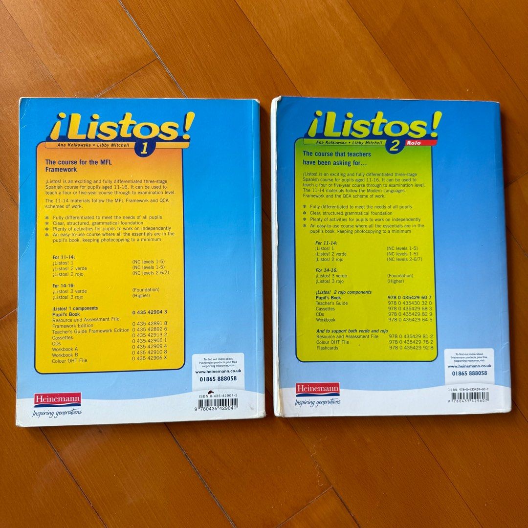 ¡Listos! Pupils Book Spanish Textbook 1 & 2, 興趣及遊戲, 書本 & 文具, 教科書 ...