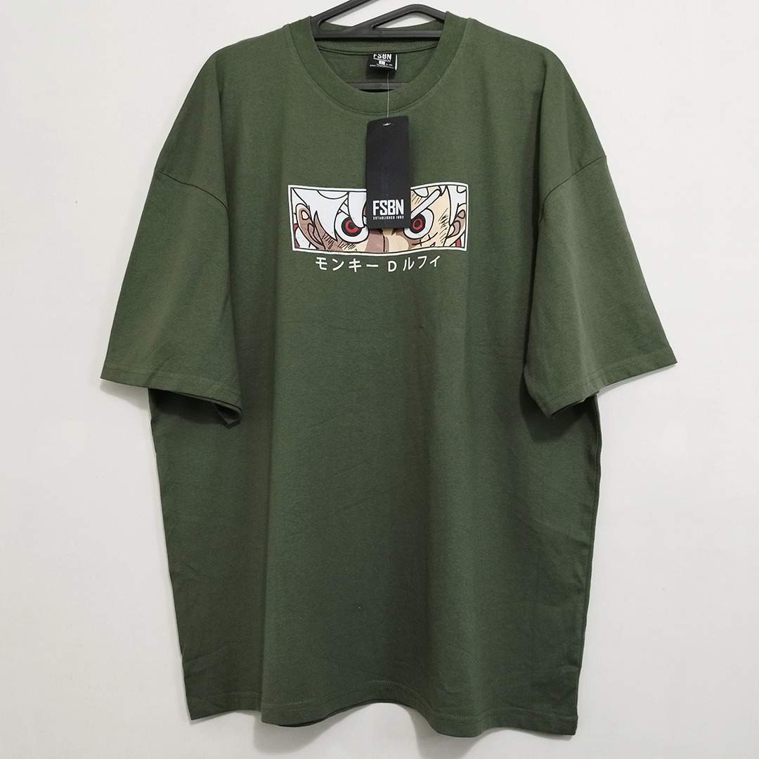 Luffy Gear 5 T-shirt - Anime One Piece - Monkey D. Luffy - Army Green ...