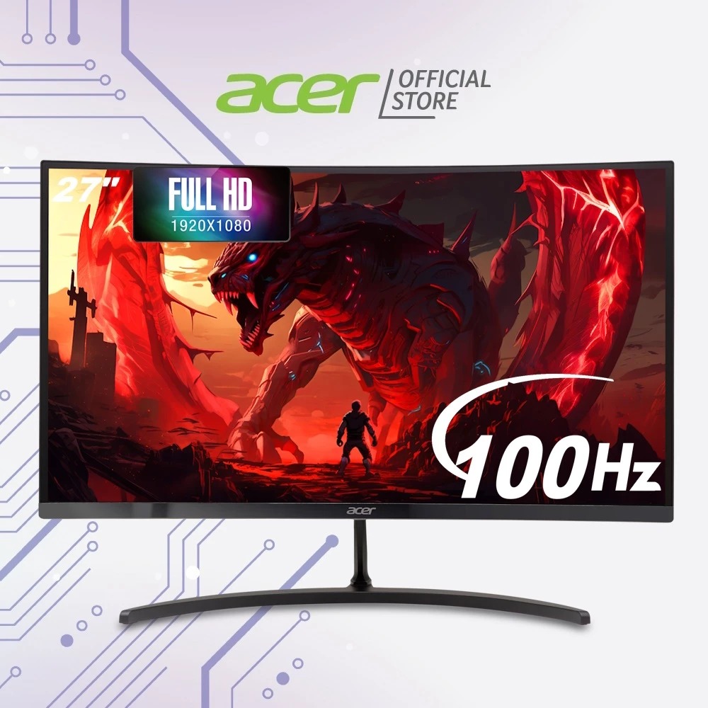 [New] [Curved 100Hz Refresh Rate Gaming Monitor] Acer ED273 H 27" FHD ...