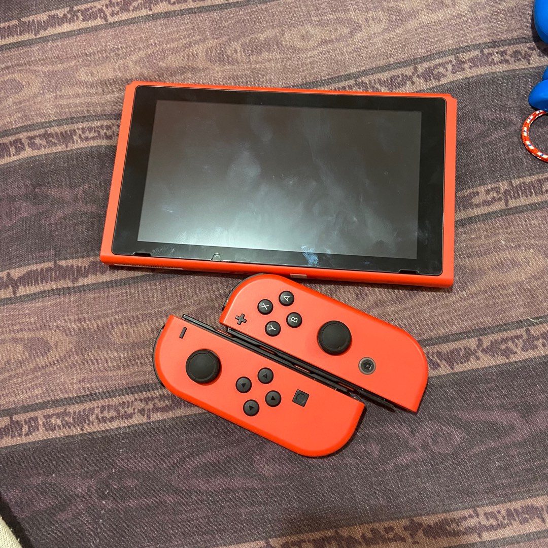 Nintendo Switch V2 - Mario Red Edition, Video Gaming, Video Game ...