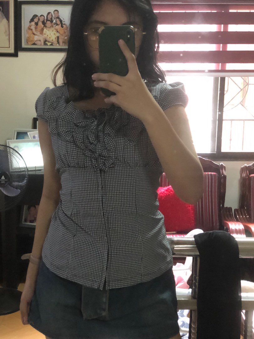 office siren top milkmaid babydoll zipper fitted top y2k grey acubi ...