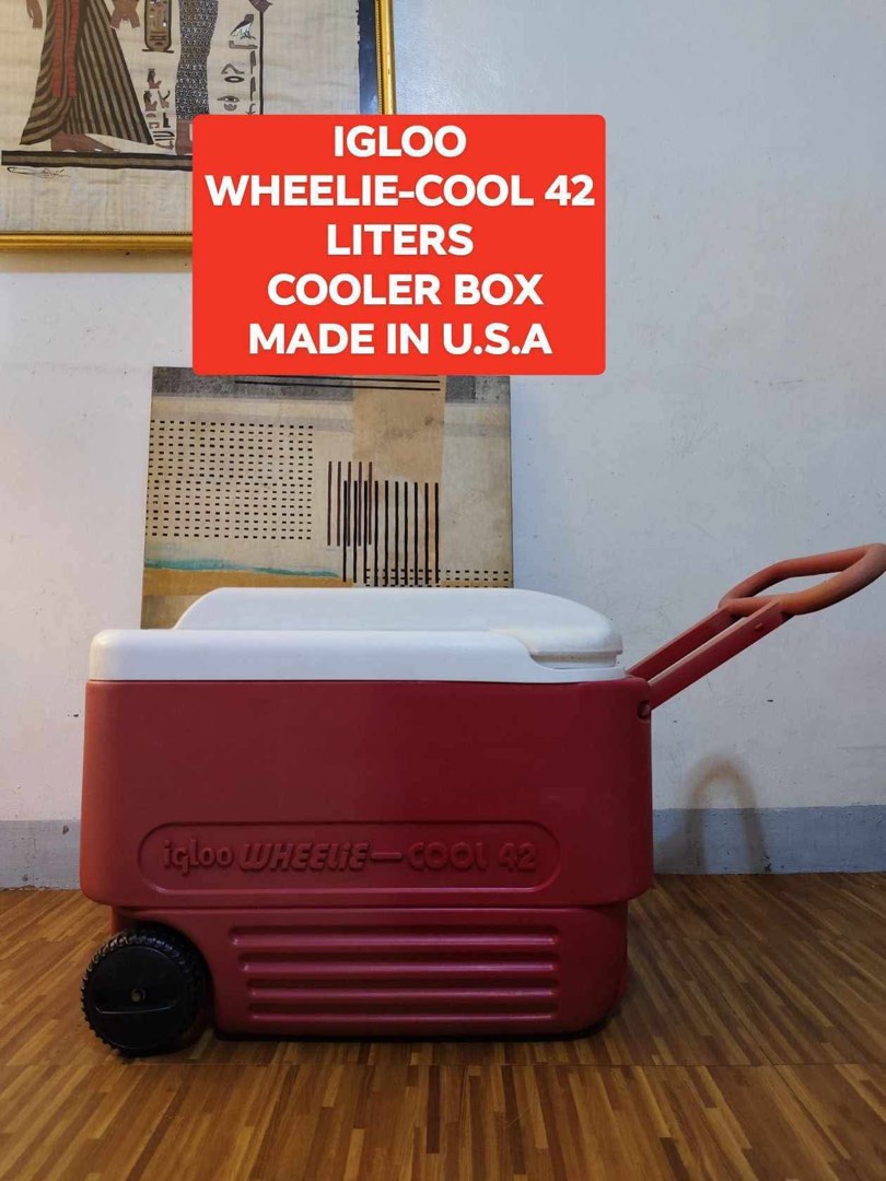 ORIGINAL IGLOO WHEELIE-COOL 42 LITERS JAPAN MADE HEAVY DUTY TROLLEY ...