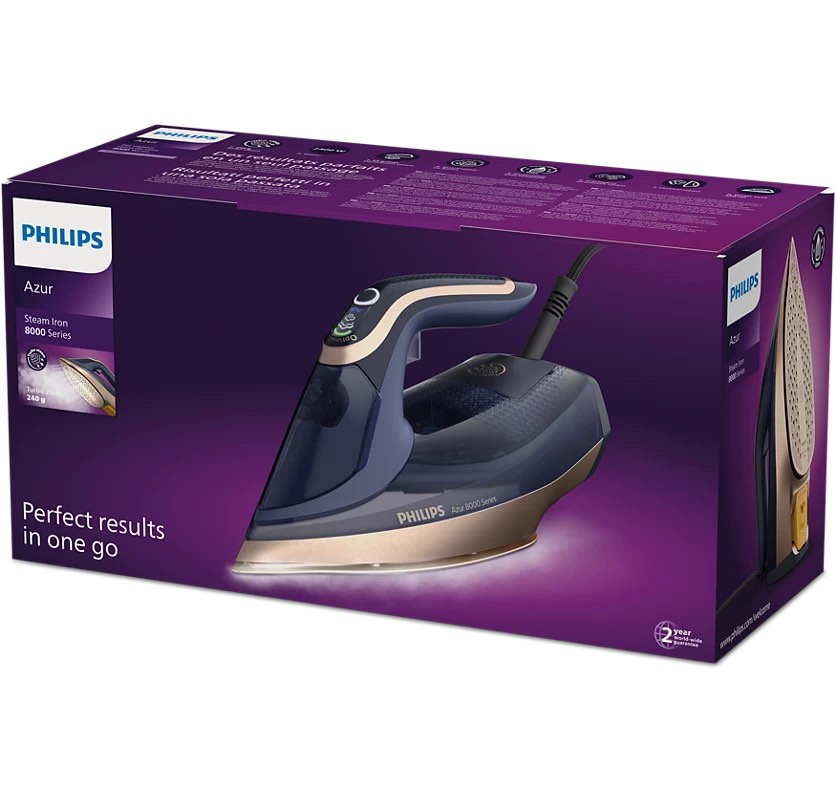 Philips Azur 8000 Series Steam Iron DST8050/26, TV & Home Appliances ...