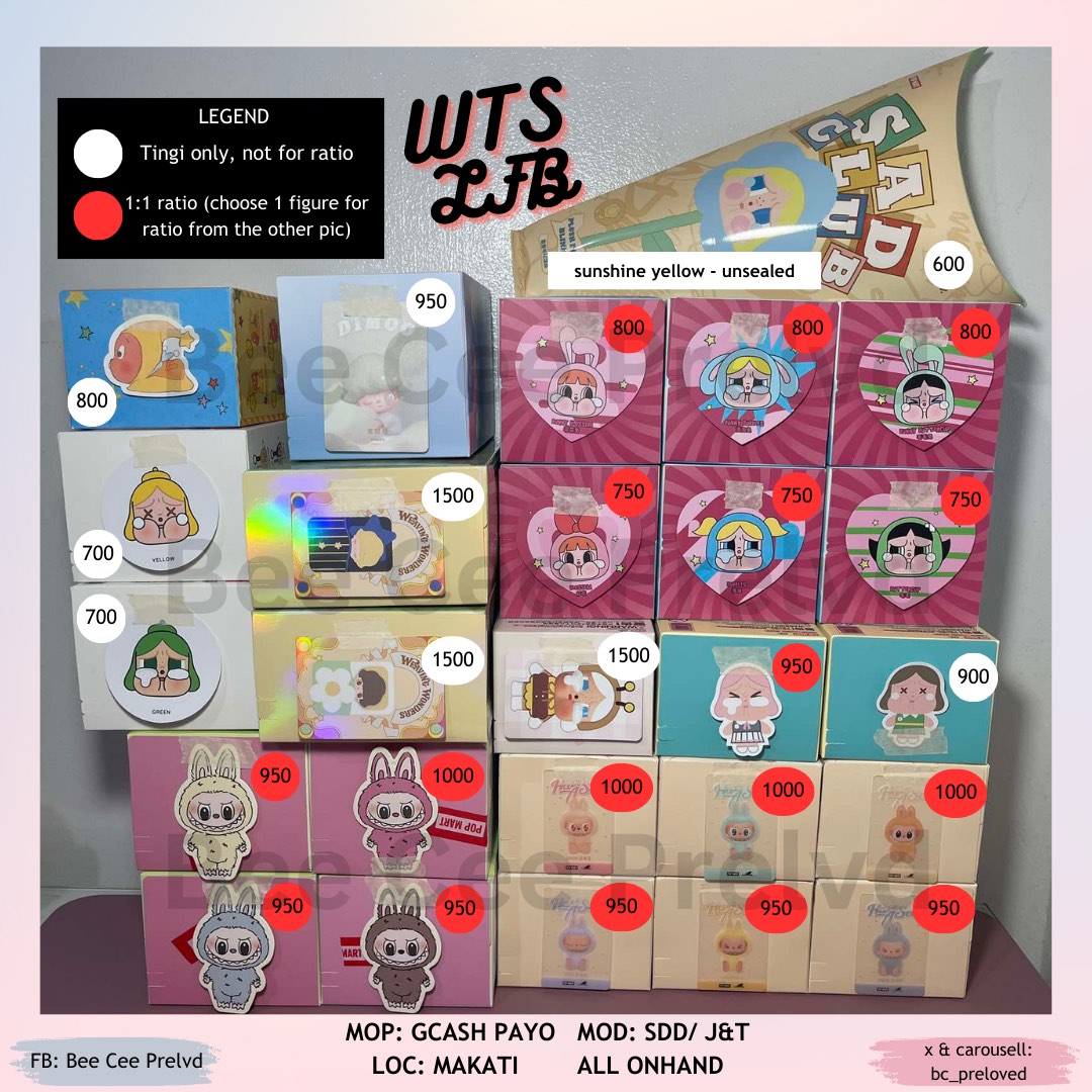 Popmart Labubu v1 labubu v2 crybaby powerpuff girls sunset concert ...