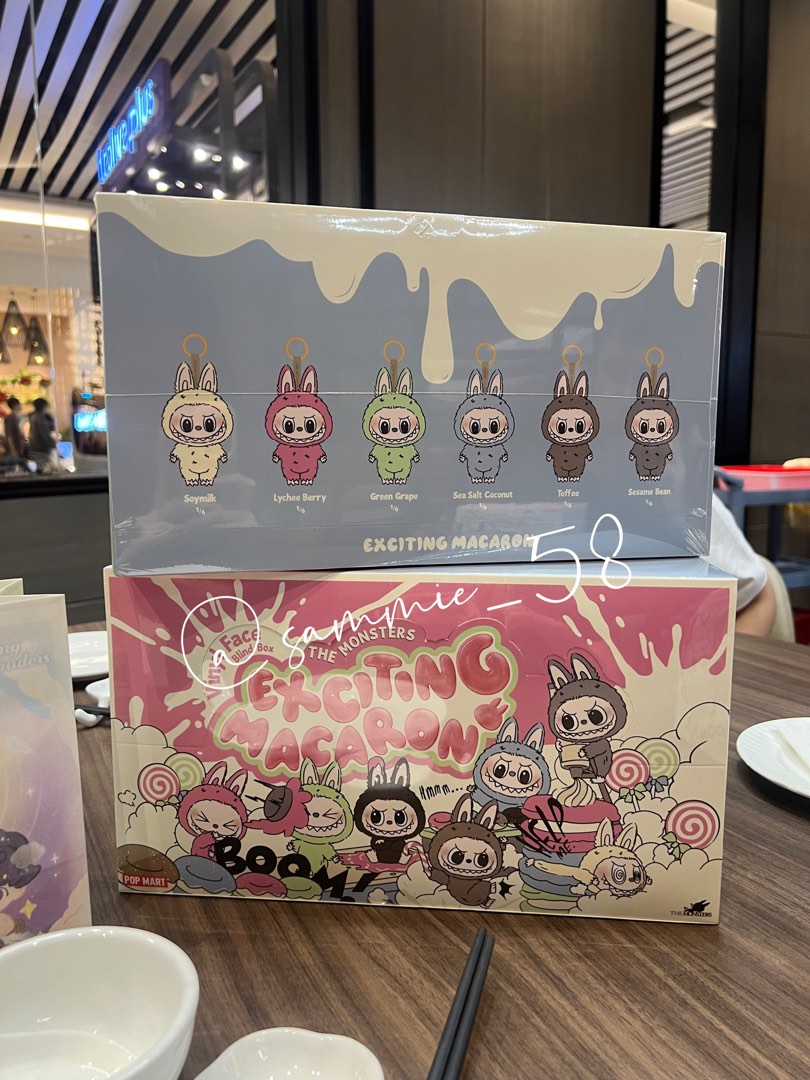 Popmart Labubu Version 1 - THE MONSTERS - Tasty Macarons Vinyl Face ...