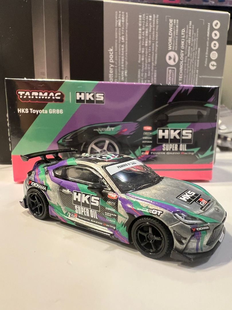 RARE 罕有 HKS GR86 chase Tarmac Works global 64 vertex hobby 64 global64 hobby64 tarmac64 tarmac ...