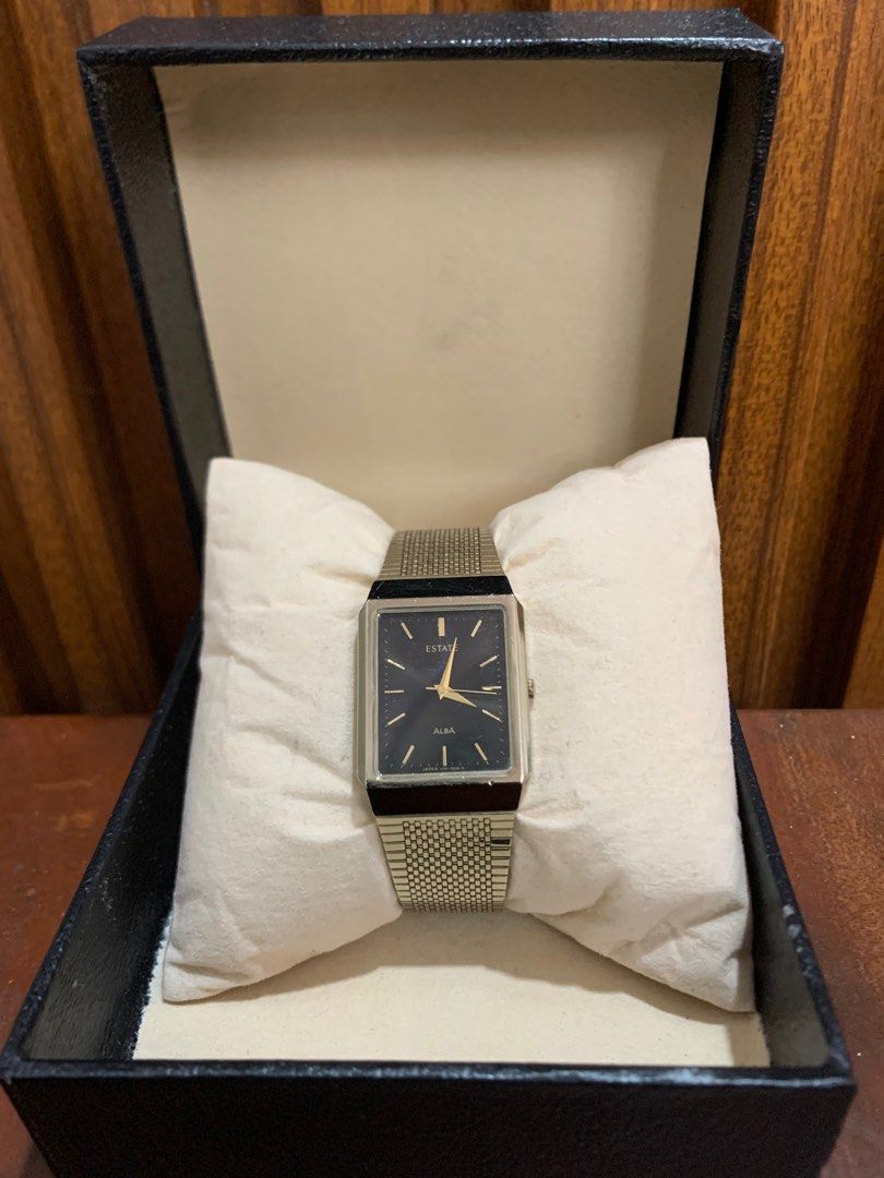 Seiko Alba Estate Tank Watch - Black Dial (Quartz Movement), Women's ...