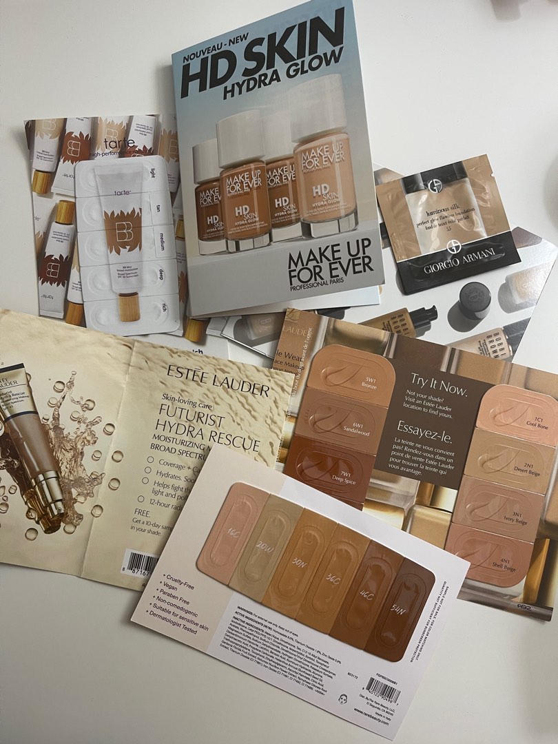 Sephora makeup minis (foundation to test) makeup forever, giorgio ...