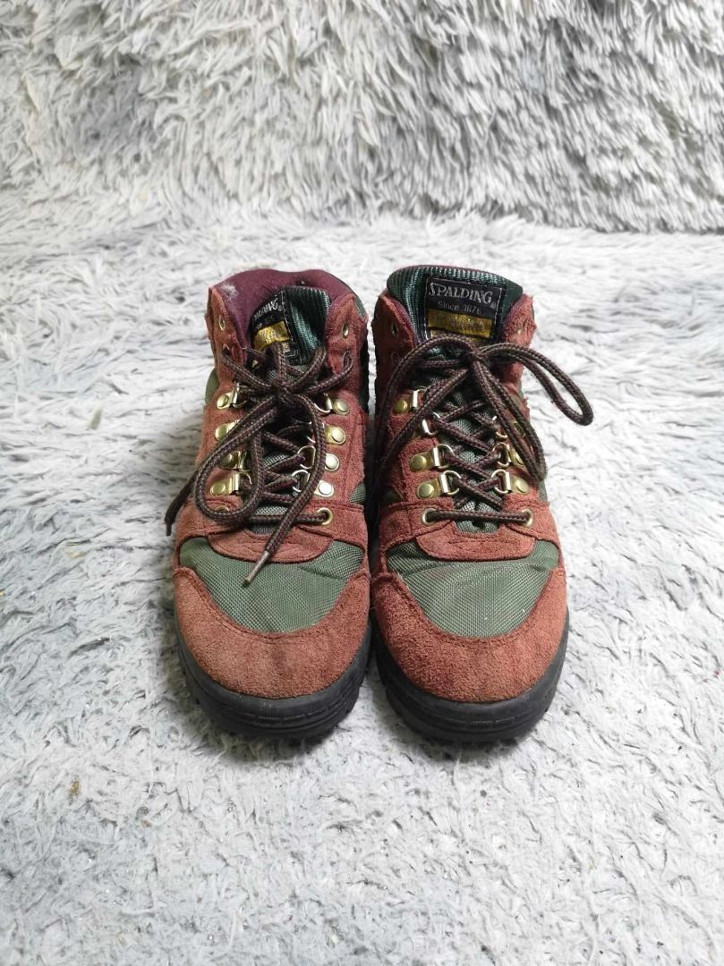Spalding Vintage 90s Hiking Winter Boots - Rick Oak Suede Leather ...