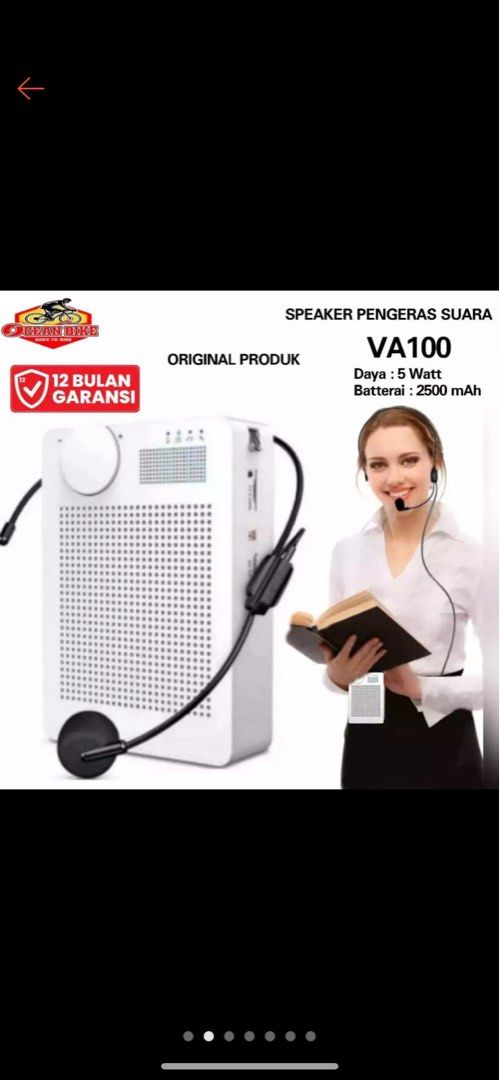 Speaker pinggang mic merk ocean bike, Barang Yang Dicari di Carousell