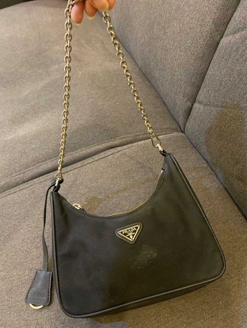 Tas prada nilon shoulder / ketek re edition 2005 zipper lampo, Fesyen ...