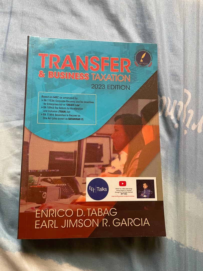 Transfer & Business Taxation by Tabag 2023 Ed, Hobbies & Toys, Books ...