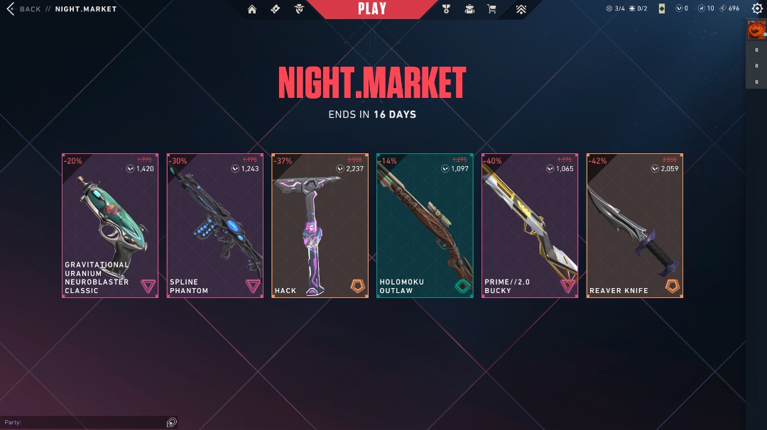 VALORANT Good Night market account reaver knife, Video Gaming, Gaming ...
