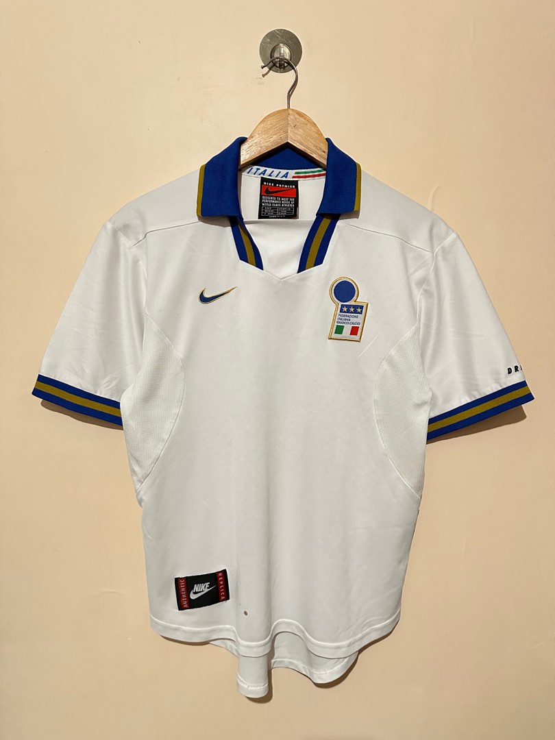 Vintage Nike Italy 1996 Away Football Jersey Soccer Shirt Blokecore Fit ...