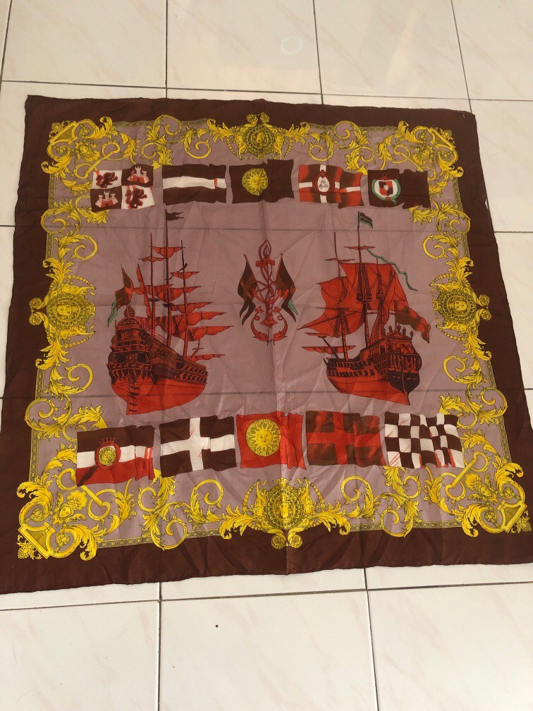Vintage Silk Scarf - Ship Design, Women's Fashion, Watches ...