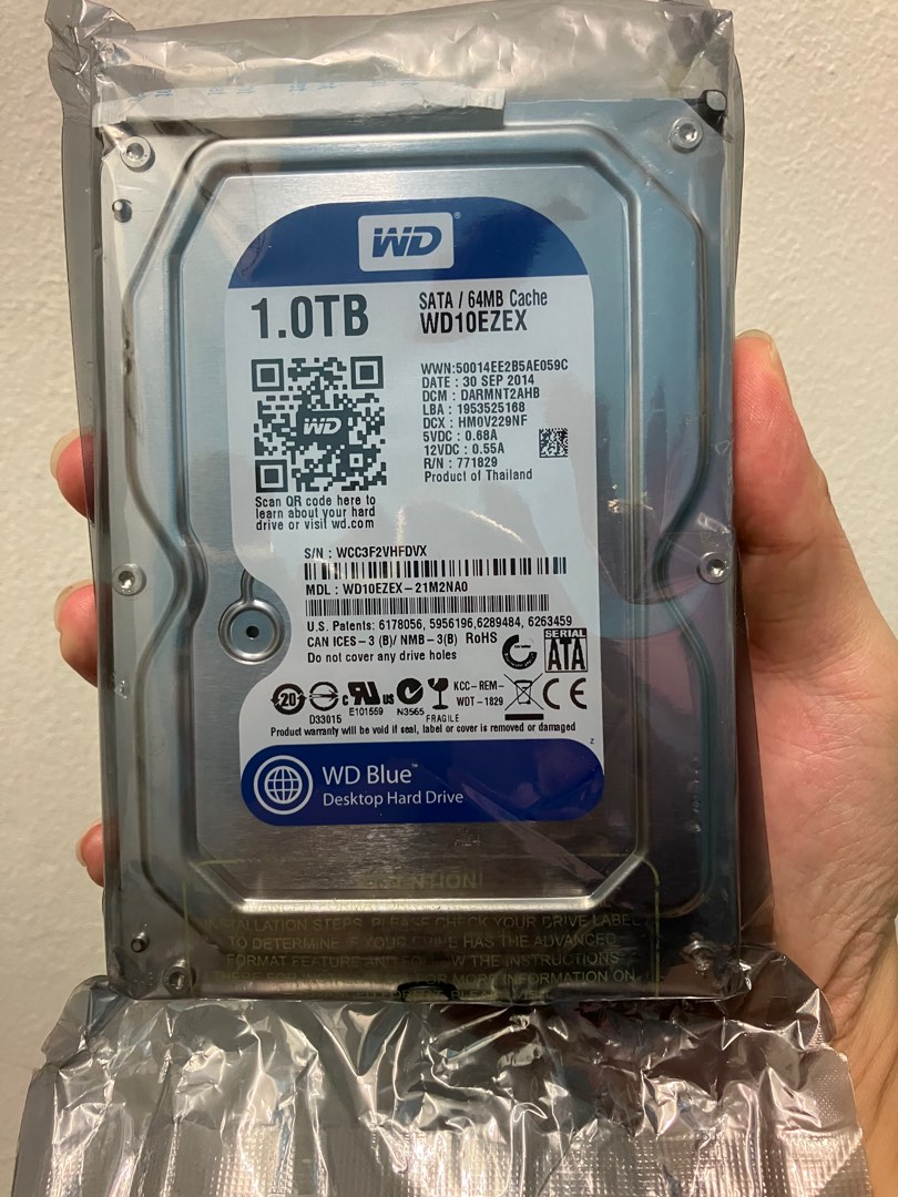 Wd 1TB internal 3.5 Hdd blue, Computers & Tech, Parts & Accessories ...