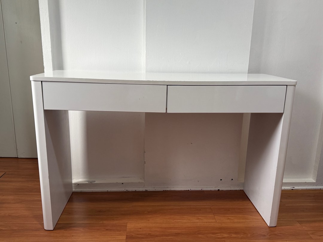 White table with drawers, Furniture & Home Living, Office Furniture ...