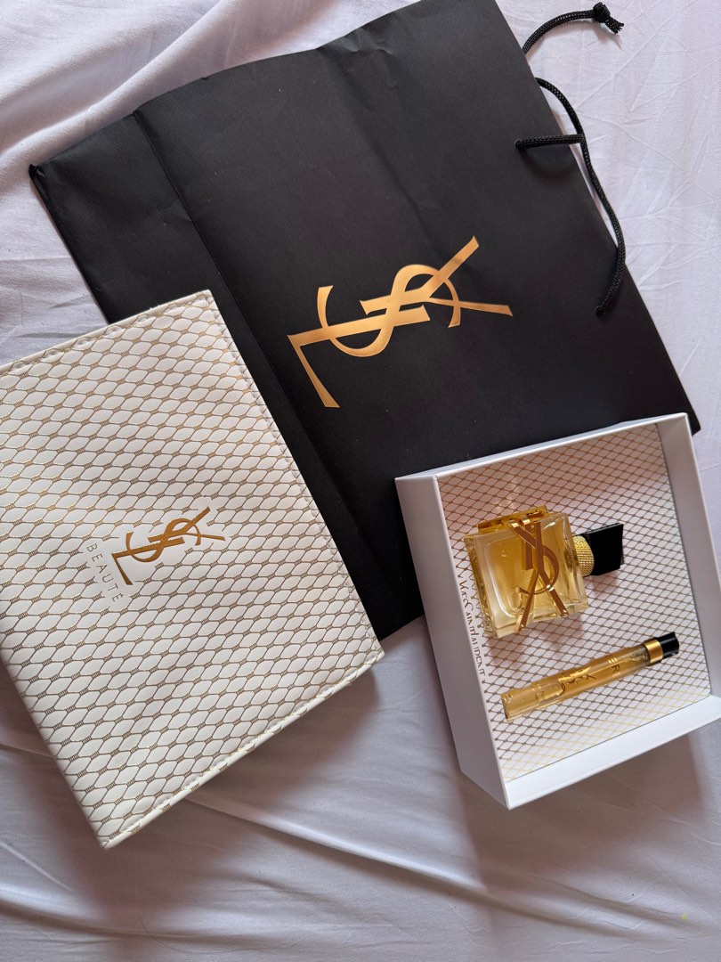 ysl authentic perfume with pouch bag ysl, Beauty & Personal Care ...