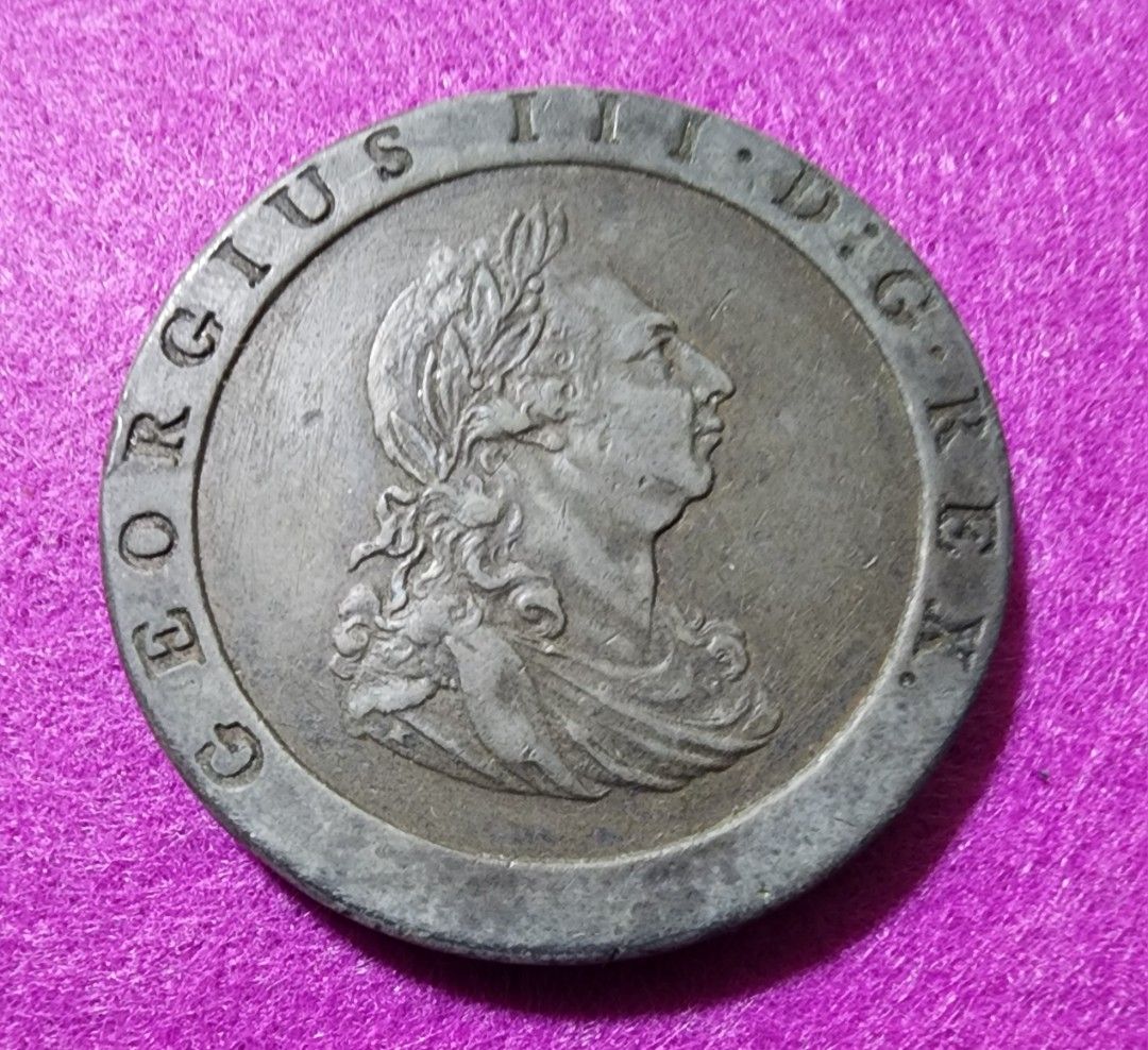 1797 George III Soho Cartwheel Penny (10 Leaves Wreath), Hobbies & Toys ...