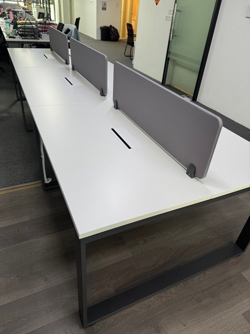 2nd hand office table 6 seater, Furniture & Home Living, Furniture ...