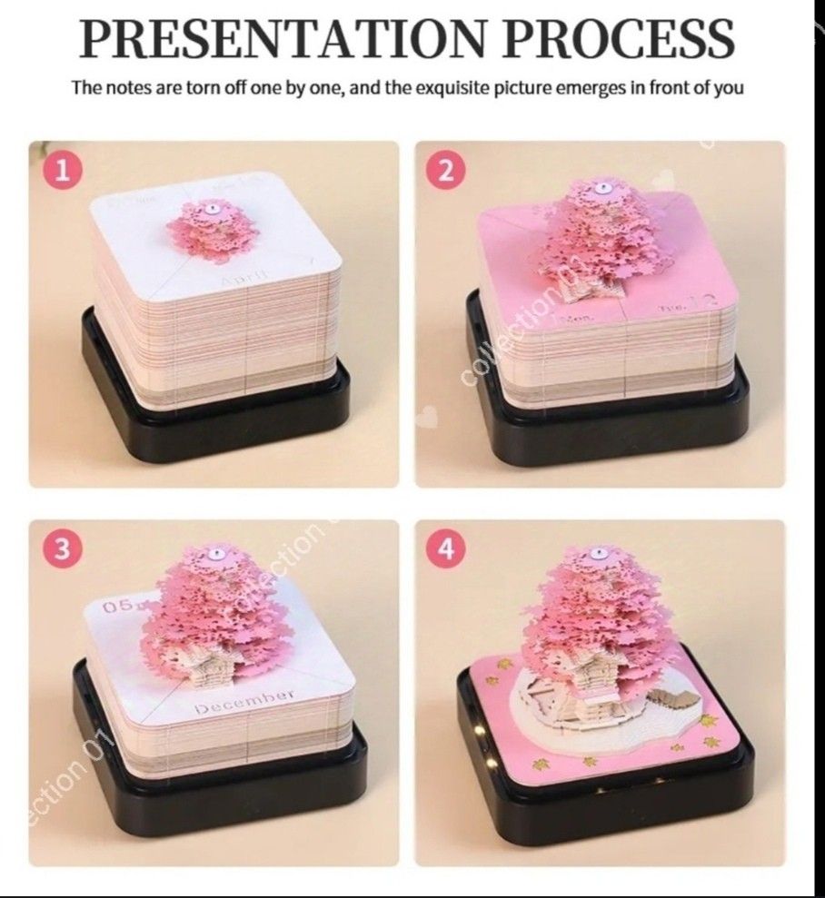 3D Notepad Calendar -Sakura Tree 2026, Hobbies & Toys, Art & Prints on ...