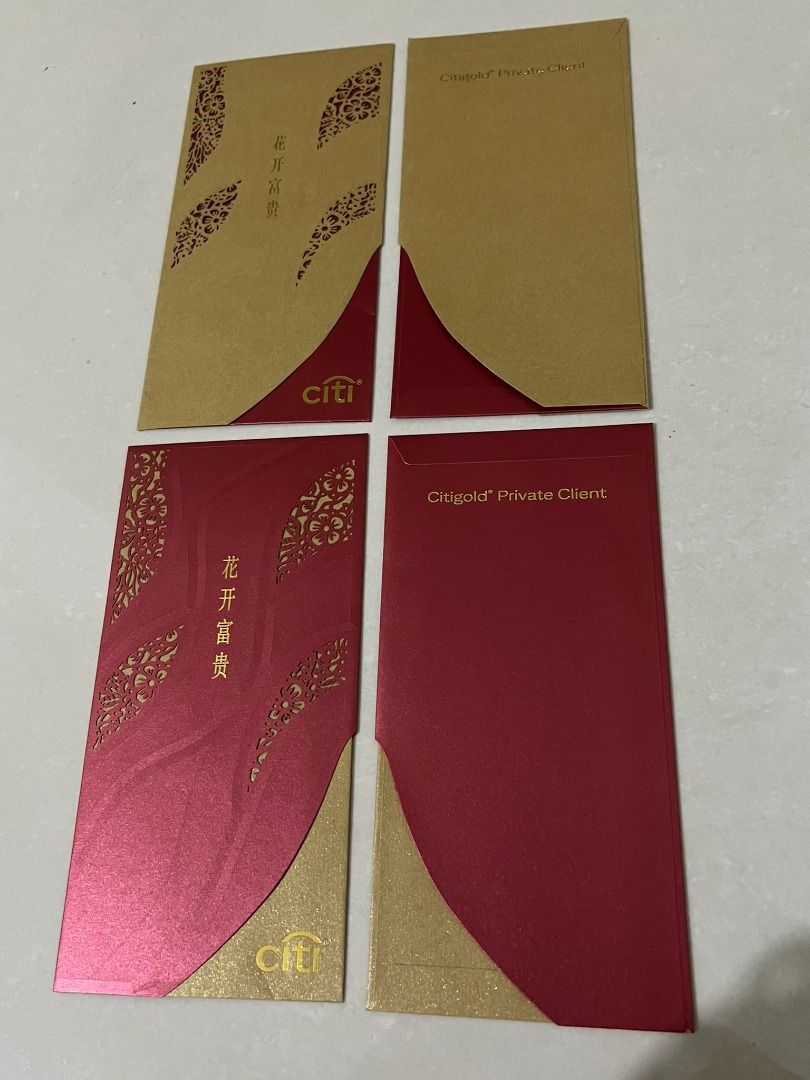 6 packs of 60 CitiGold Private Client red packets, Hobbies & Toys ...