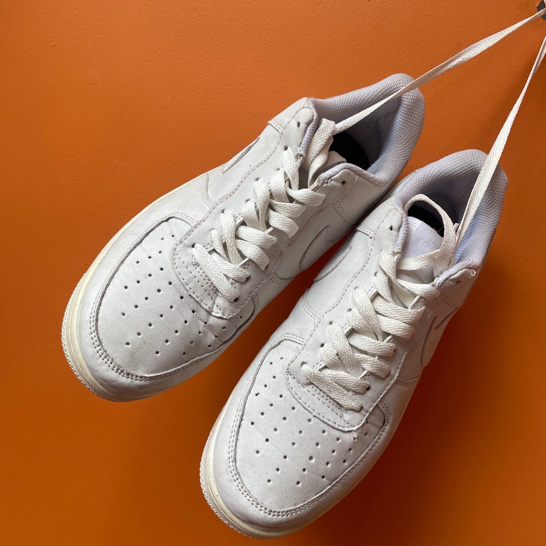 Air Force One Men’s Basketball White Low Shoes, Fesyen Pria, Sepatu ...