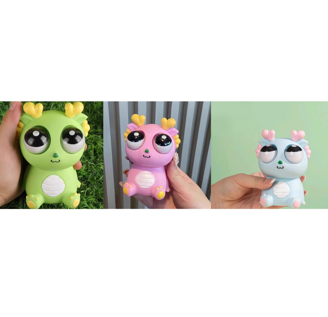 Alphar Toys Squishy Toy Eye Popping Squeeze 3pcs Dolls Figures Stress Reliever Anti-stress with ...