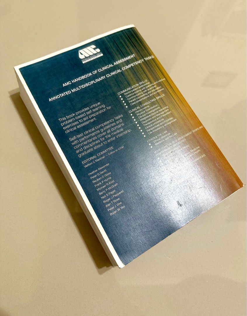 AMC Handbook of Clinical Assessment Medical Book for sale!, Hobbies ...