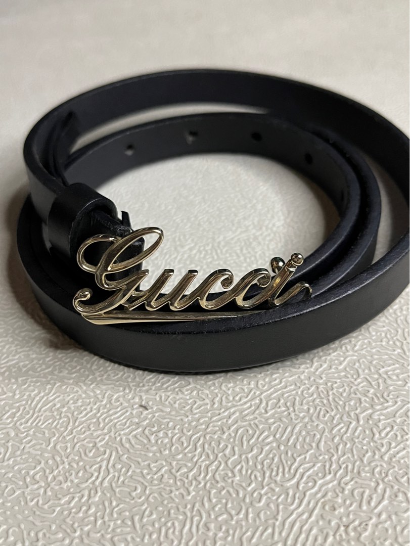 Gucci Cursive Belt, Women's Fashion, Activewear on Carousell