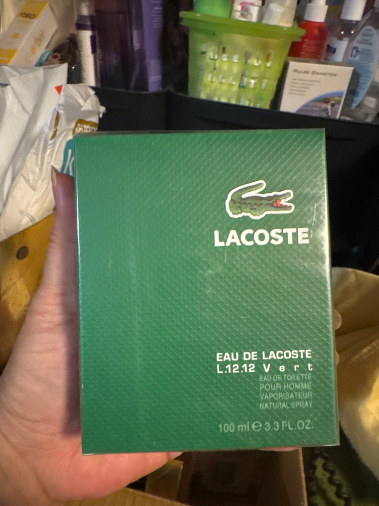 authentic lacoste L.12.12 Vert green perfume (100ml), Furniture & Home ...