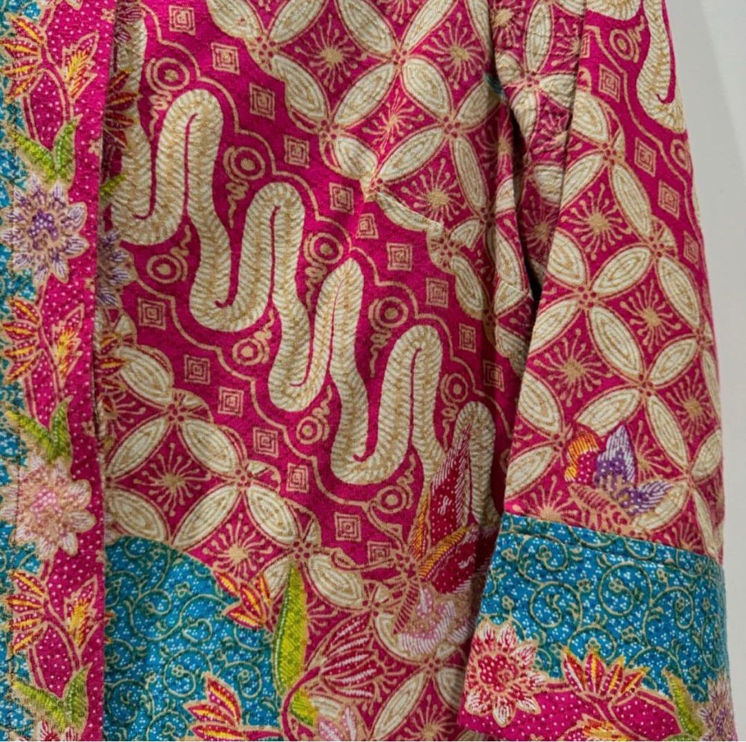 BATIK Modern Pink Floral Midi Dress similiar to semar danar hadi ...