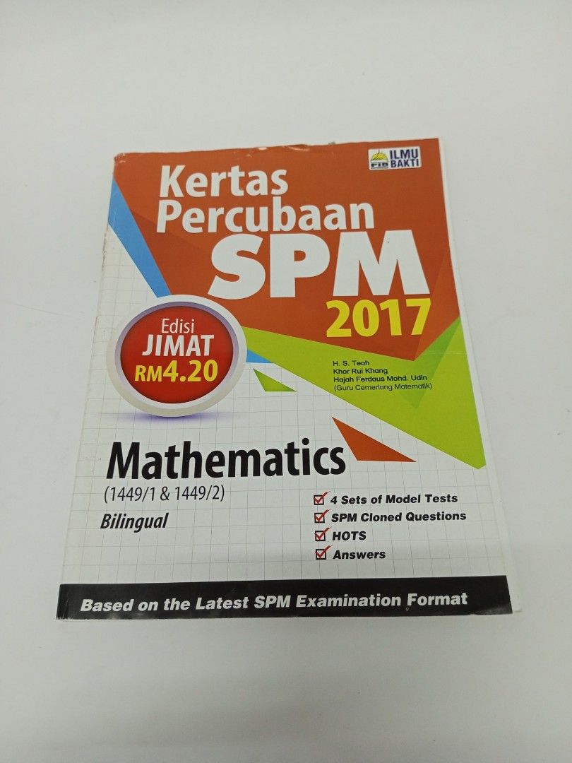 Buku latihan spm matematik kertas percubaan spm 2017, Spm Exercise Book ...