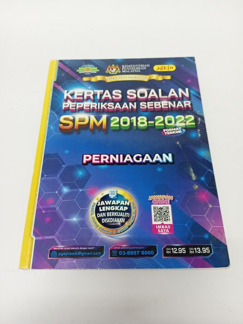 Buku latihan spm perniagaan kertas soalan peperiksaan sebenar Spm 2018 ...