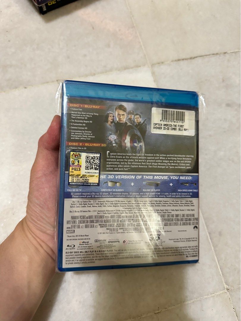 Captain America The First Avenger 3D + 2D BluRay, Hobbies & Toys, Music & Media, CDs & DVDs on ...