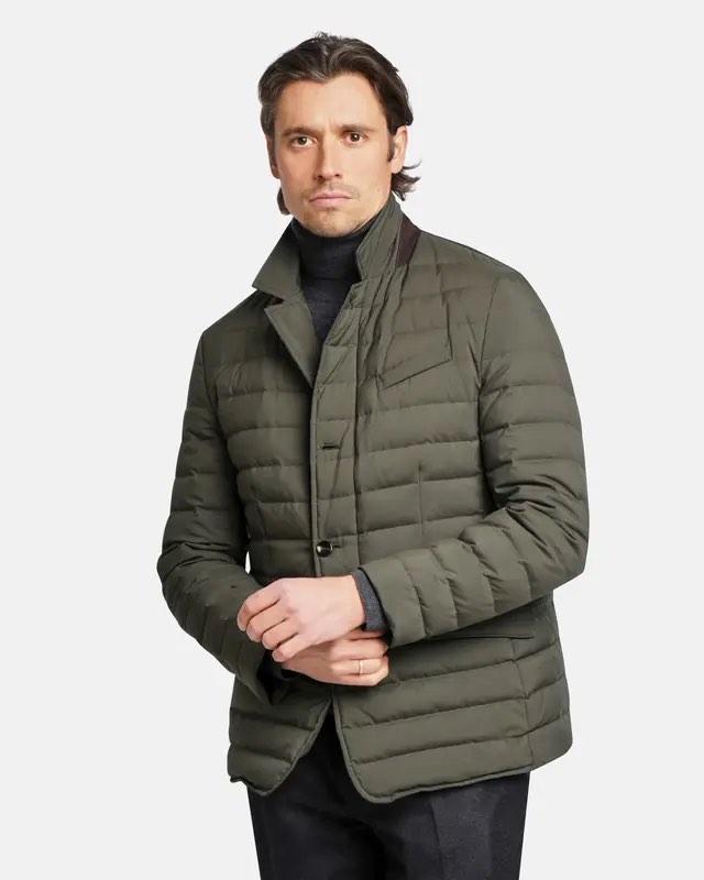 Cavour 46 size Sartorial Puffer Jacket Nylon Olive, 男裝, 外套及戶外衣服 - Carousell