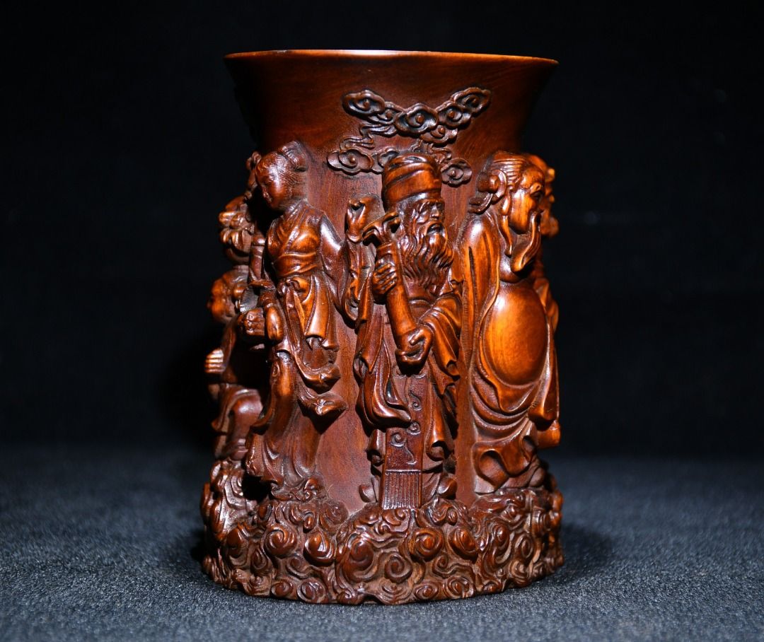 Chinese traditional wood carving handicraft collection boxwood fine ...