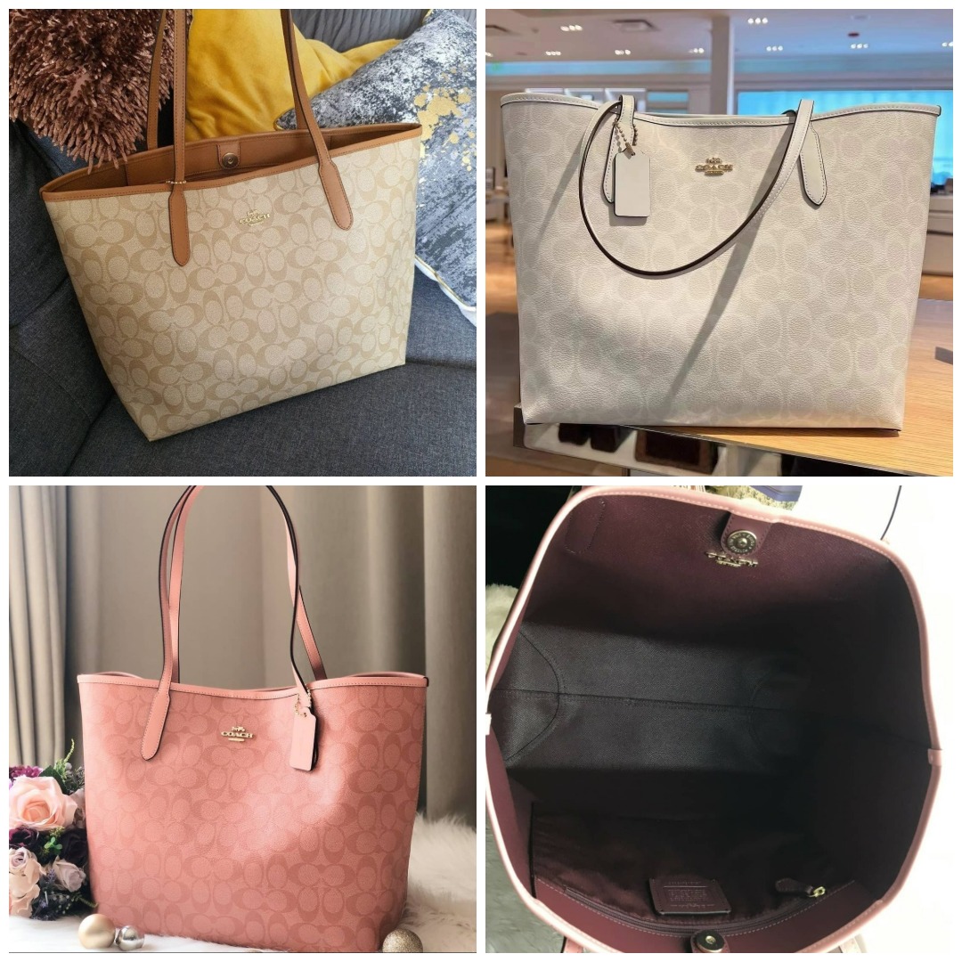 Coach Ladies Bag - 5696 City Tote Bag in Signature Coated Canvas with ...