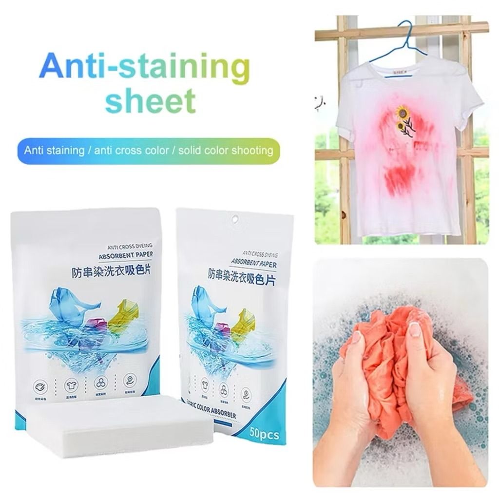 Color Absorption Sheet Anti Dyed Cloth Laundry Paper Color absorber ...