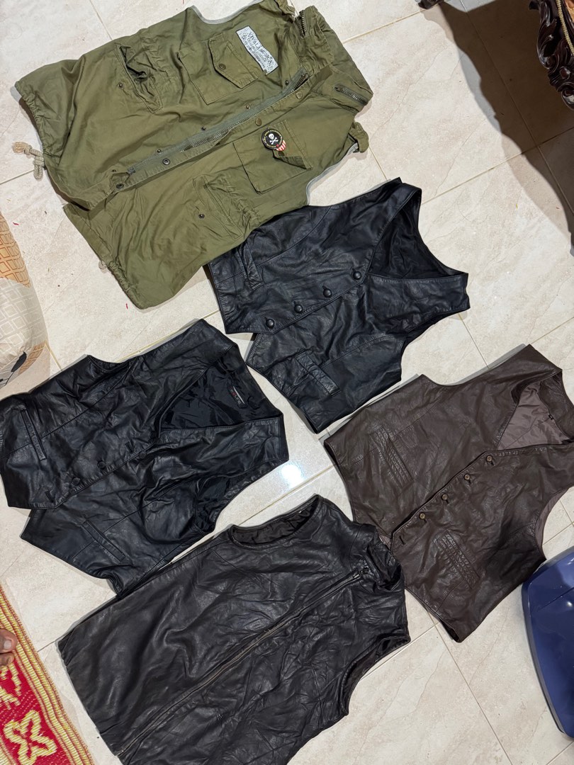Combo vest 100% leather pit 16-20 inchi, Men's Fashion, Coats, Jackets ...