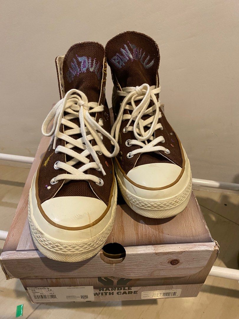 Converse x Bandulu Chuck 79 High Paint Splatter Cappuccino 169909C Men ...
