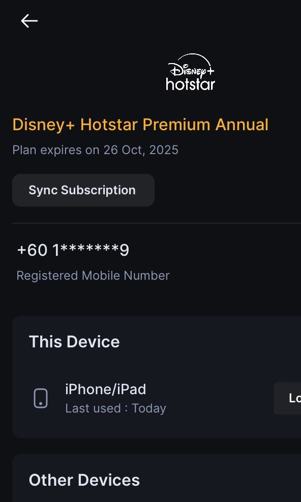 DISNEY HOTSTAR PREMIUM SHARING 4K ULTRA HD, Announcements on Carousell