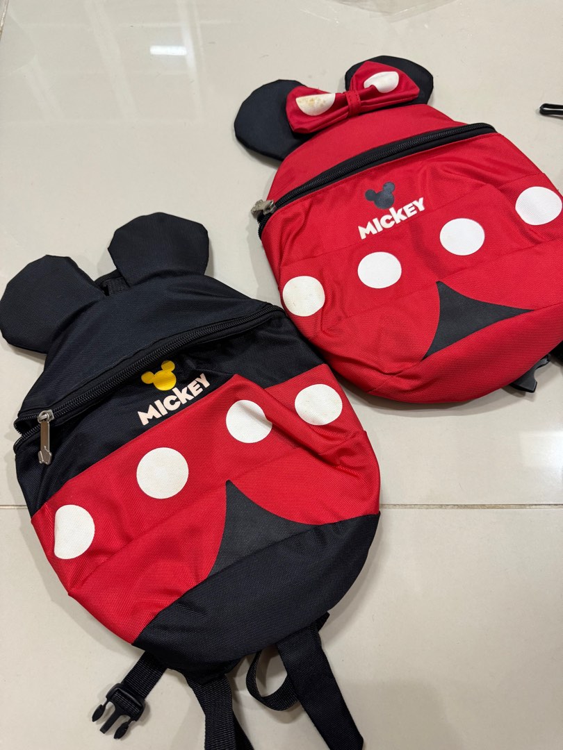 Disney Mickey and Minnie backpack, Babies & Kids, Babies & Kids Fashion ...
